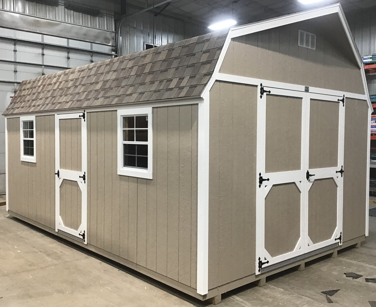 12X20 Everyday Backyard Shed Package XL With Wood Panel Siding Located ...