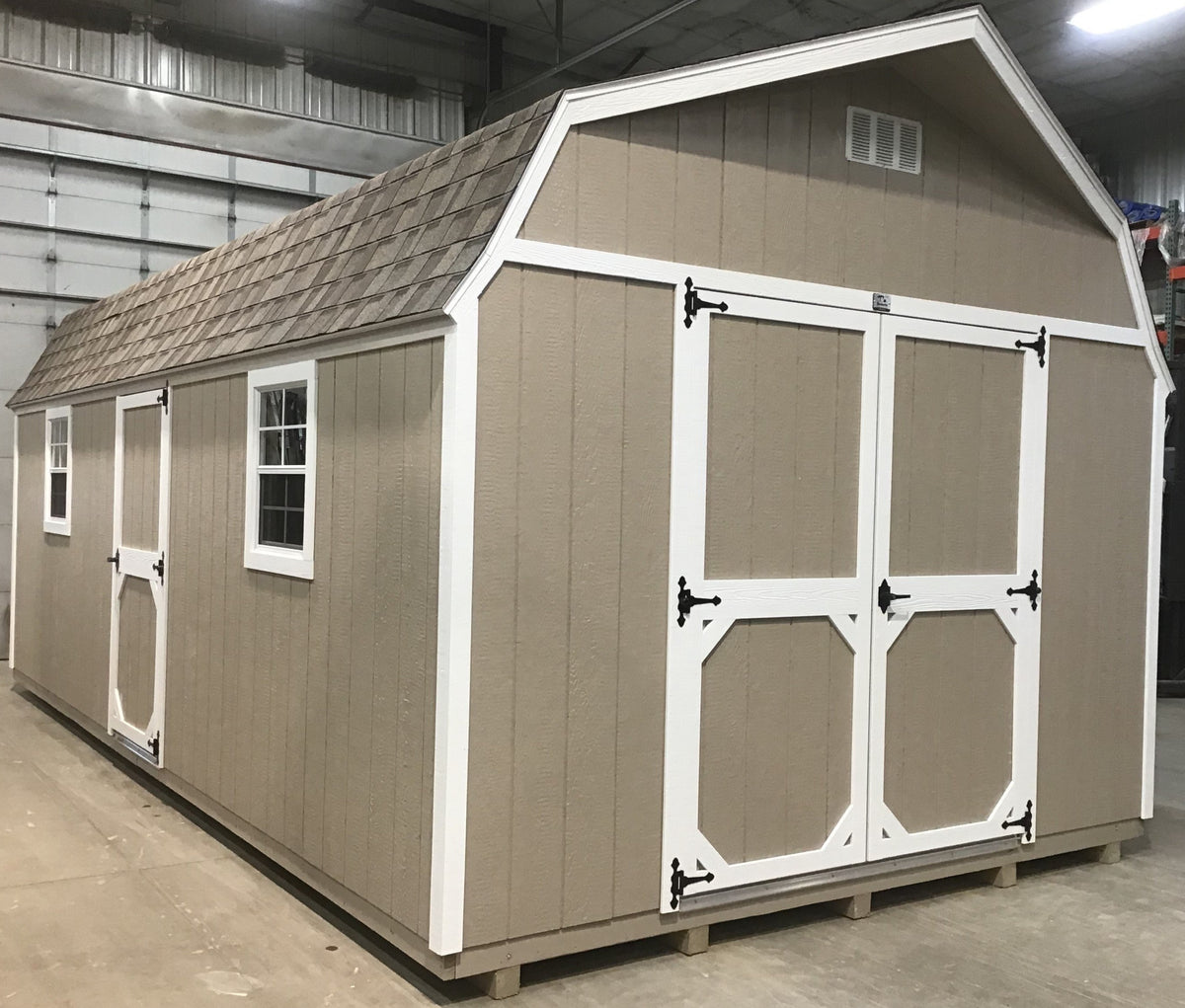 12X24 Everyday Backyard Shed Package XL With Wood Panel Siding Located ...