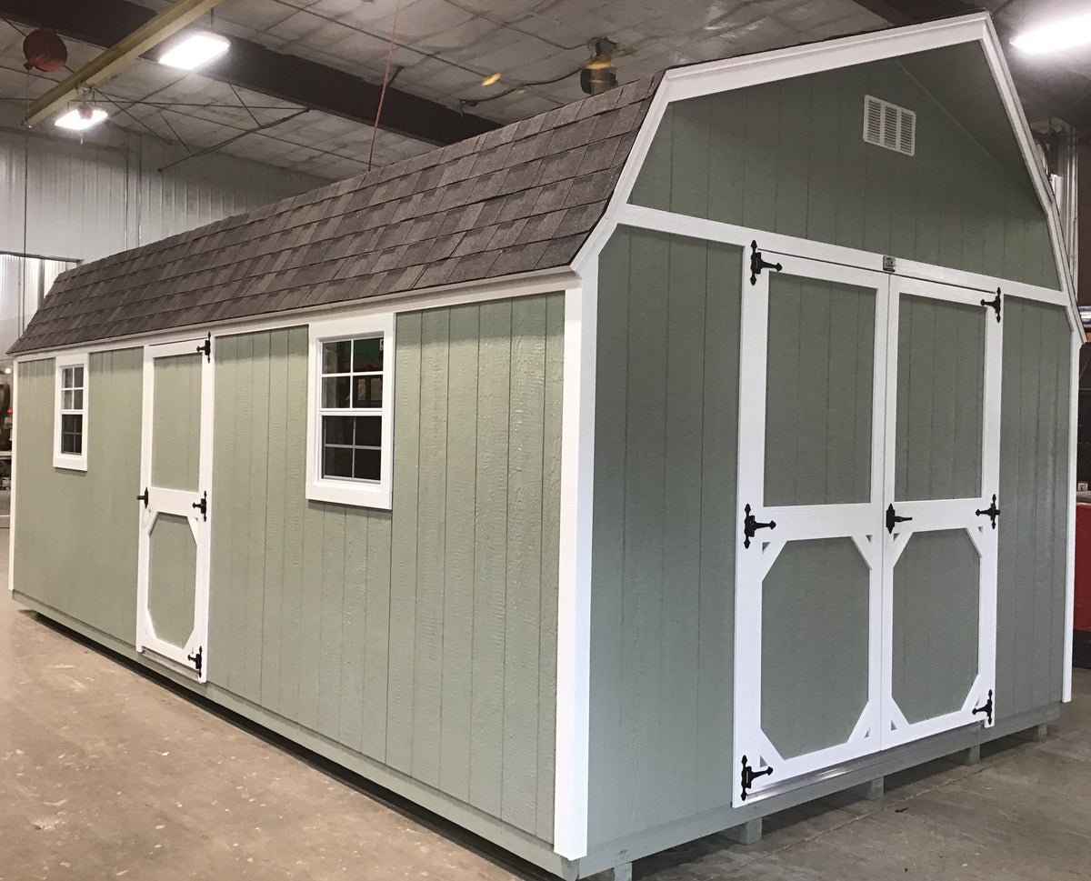 12X24 Everyday Backyard Shed Package XL With Wood Panel Siding Located ...